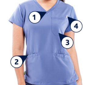 Berkeley ave Women's Tunic Scrub Top with 3 Pockets - Shop All