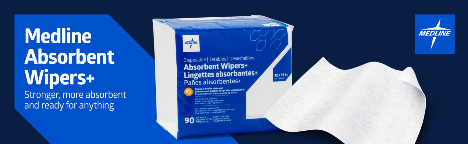 Medline Absorbent Wipers+ Dry Wipes | Medline Industries, Inc.